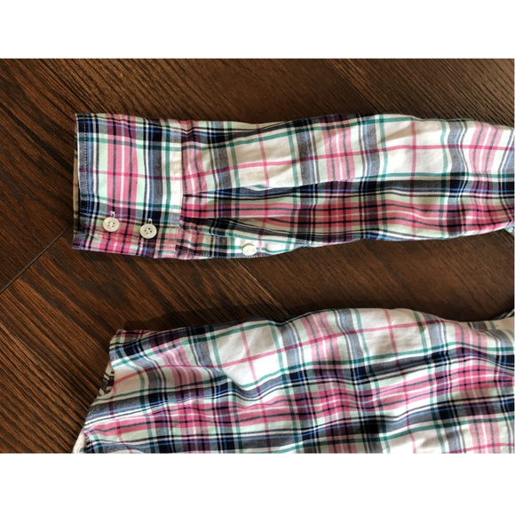 J. Crew | Tops | Jcrew Boy Plaid Button Down Shirt Sz | Poshmark